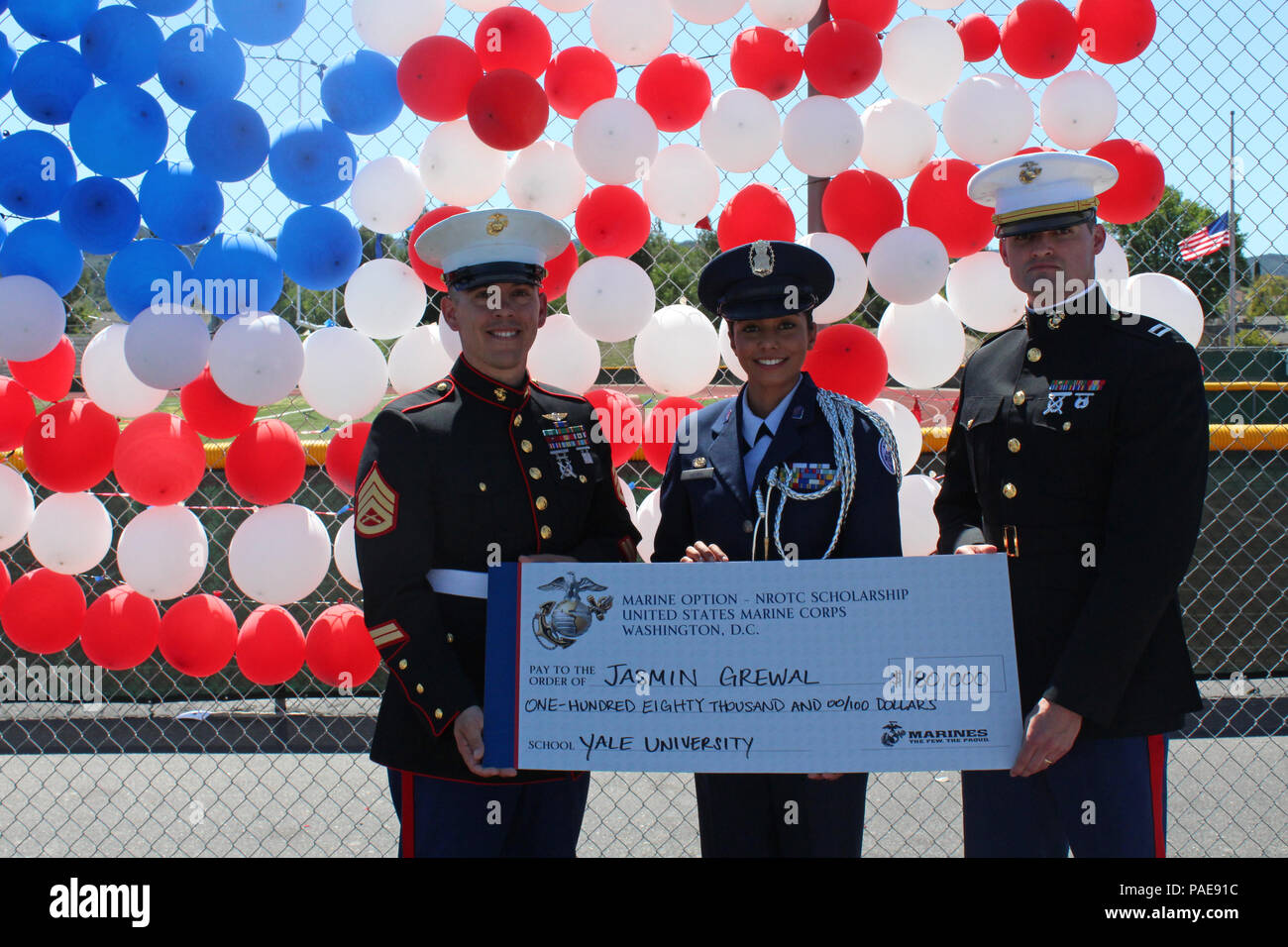 Staff Sgt. Joseph Colby, left, and Capt. Jeffrey Newman recognize ...