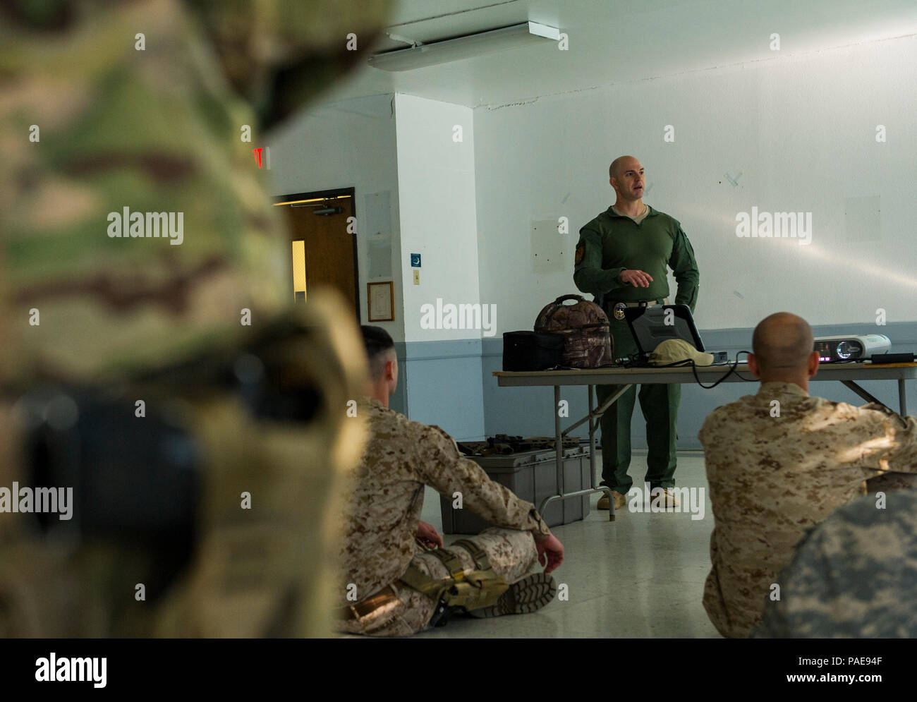 Grand Prairie Police Officer Nathan Lawless, patrol/SWAT, provides a ...