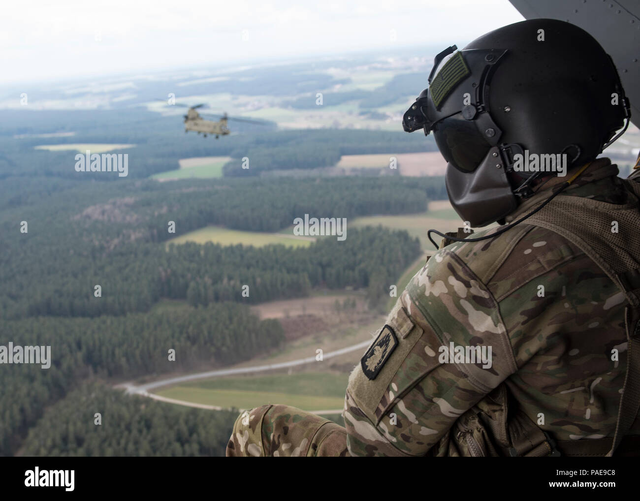 A Crew Chief from Hotel Company, 1st Battalion, 214th Aviation Regiment ...