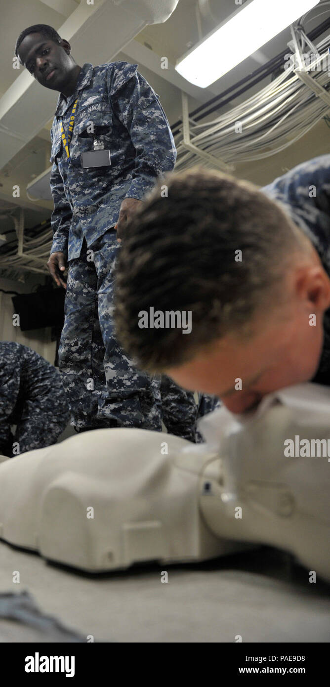 NEWPORT NEWS, Va. (Mar.9, 2015) -- Hospital Corpsman 2nd Class Keenan ...