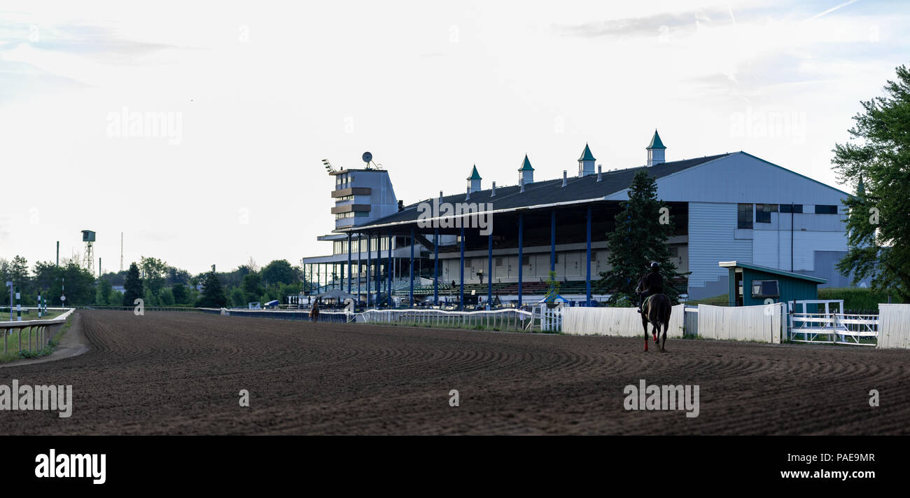 An early morning workout at Fort Erie Racetrack the week before the ...