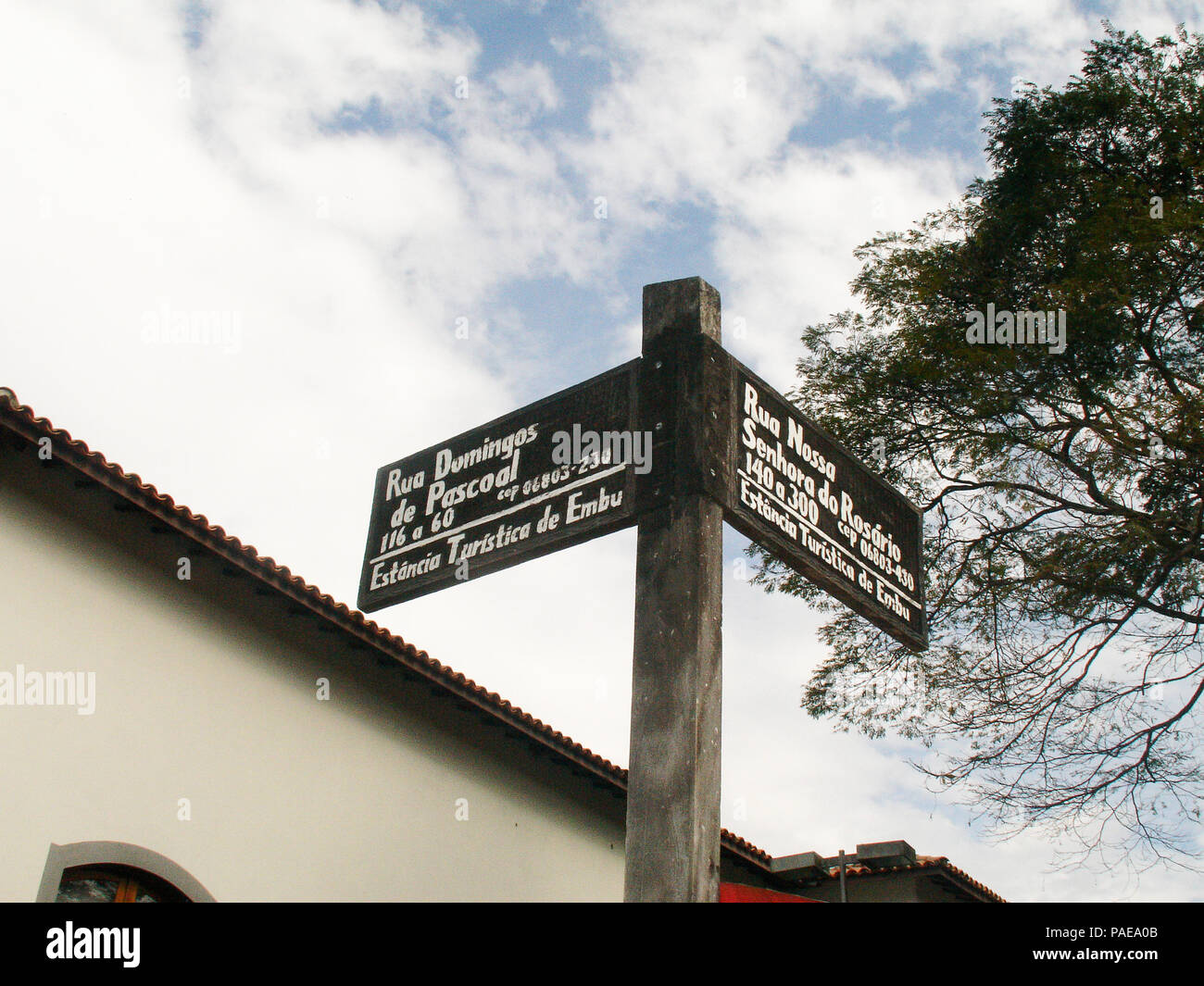 Plaque of Information, Embu das Artes, São Paulo, Brazil Stock Photo ...