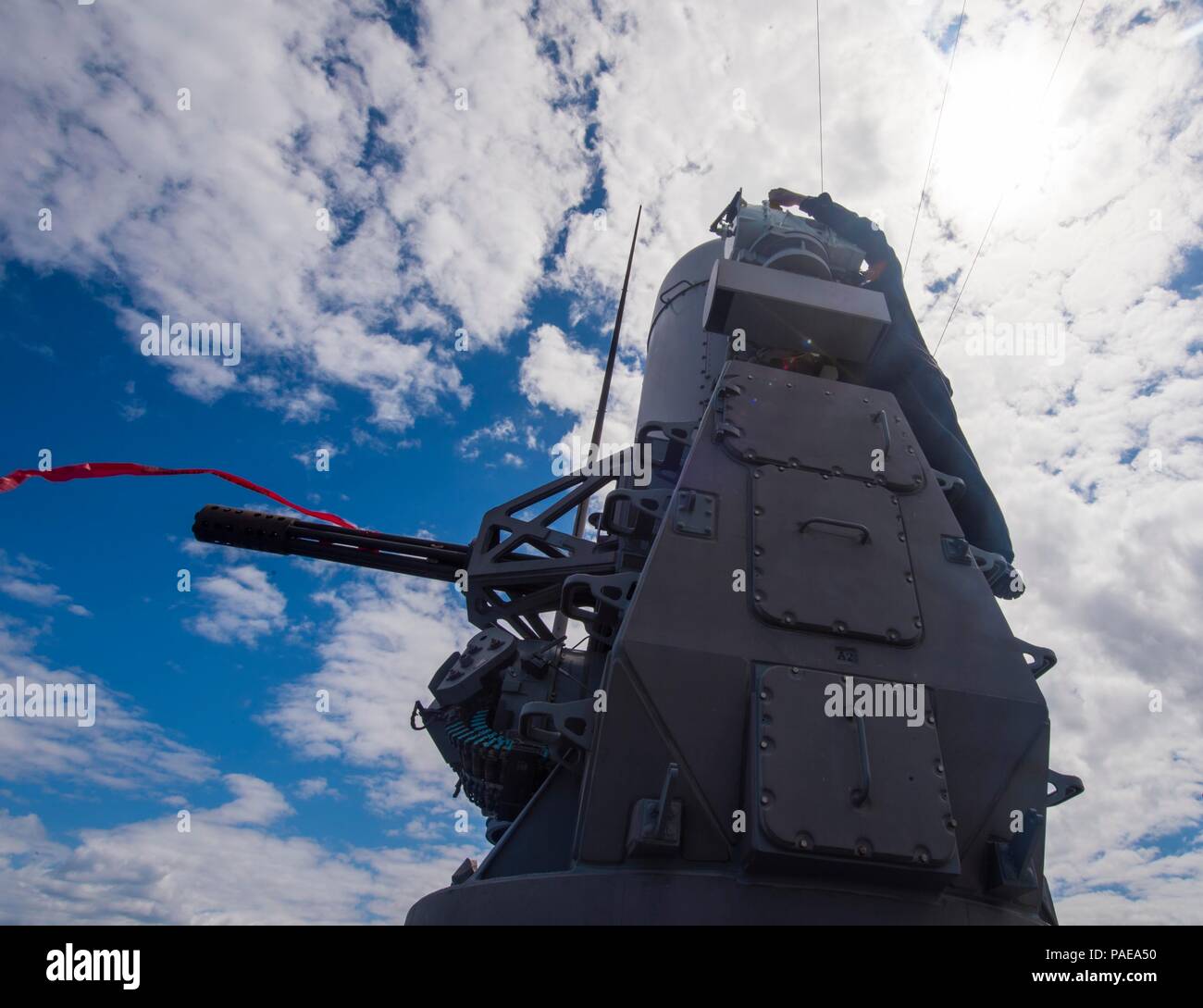 160323-N-BL607-393 ATLANTIC OCEAN (March 23, 2016) – A Sailor assigned ...