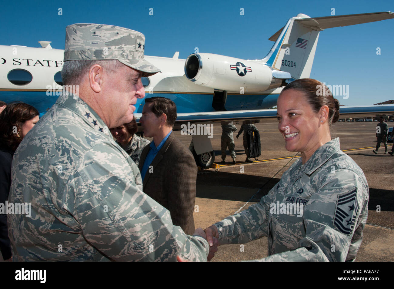 Maxwell AFB, Ala. - Chief Master Sergeant Laura Callaway, right ...