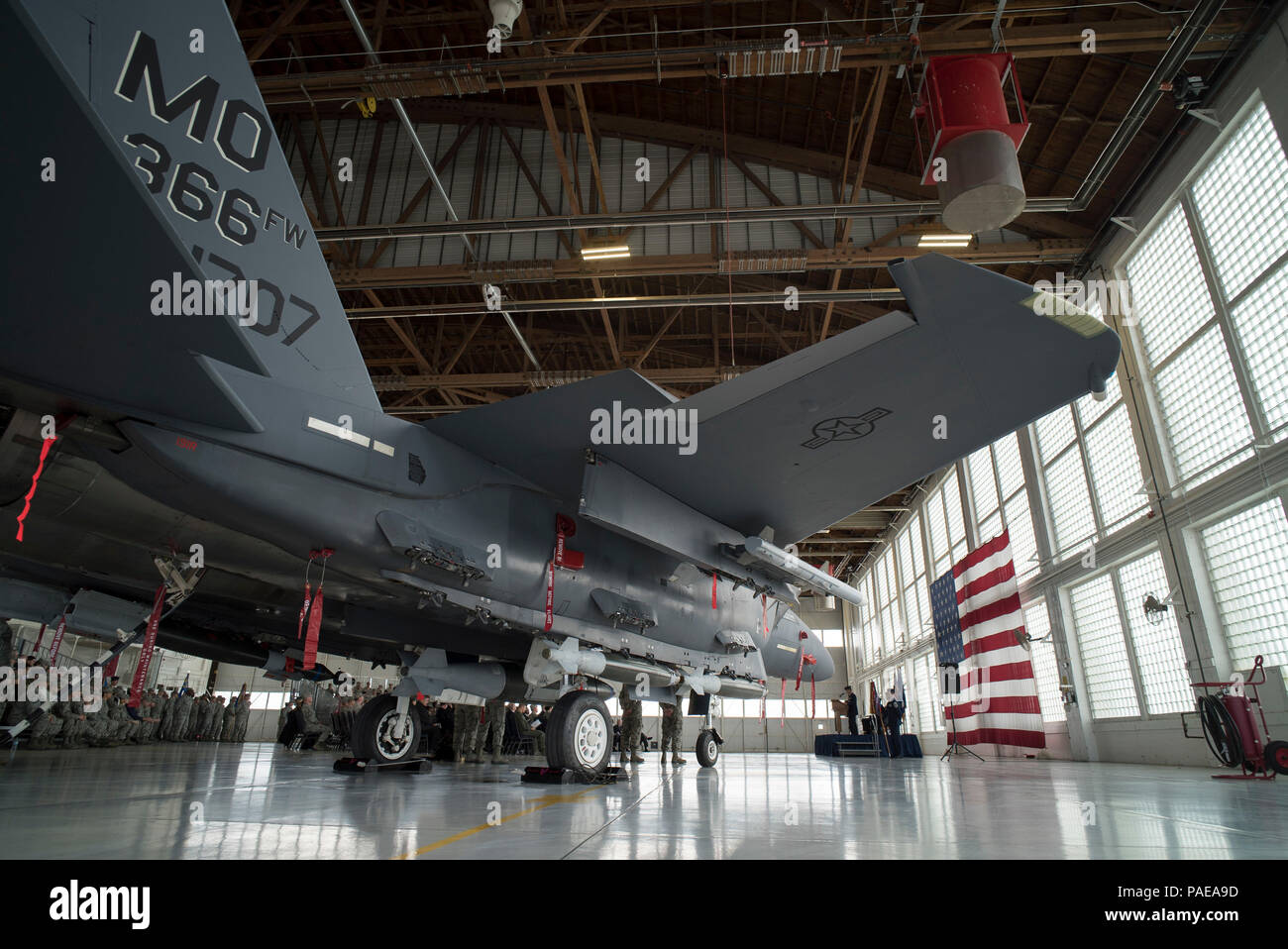 Col. David Iverson, 366th Fighter Wing commander, addresses the wing ...