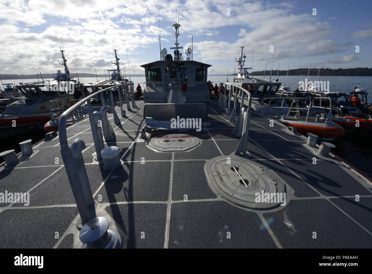 Coast Guard boat crews from Station Seattle, the cutter Midgett, the ...