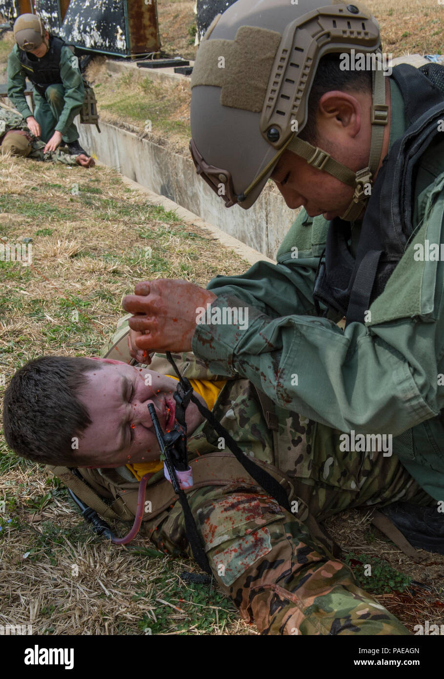 On March 25, 2016, at Jinhae, Republic of Korea, ROK UDT/SEAL forces ...