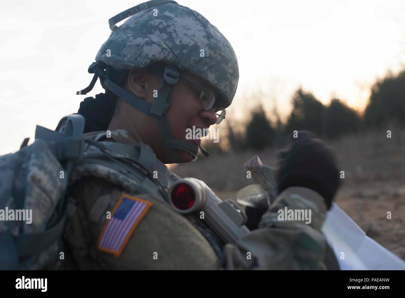 U.S. Army Sgt. Angel Hunter with the 90th Aviation Support Battalion ...
