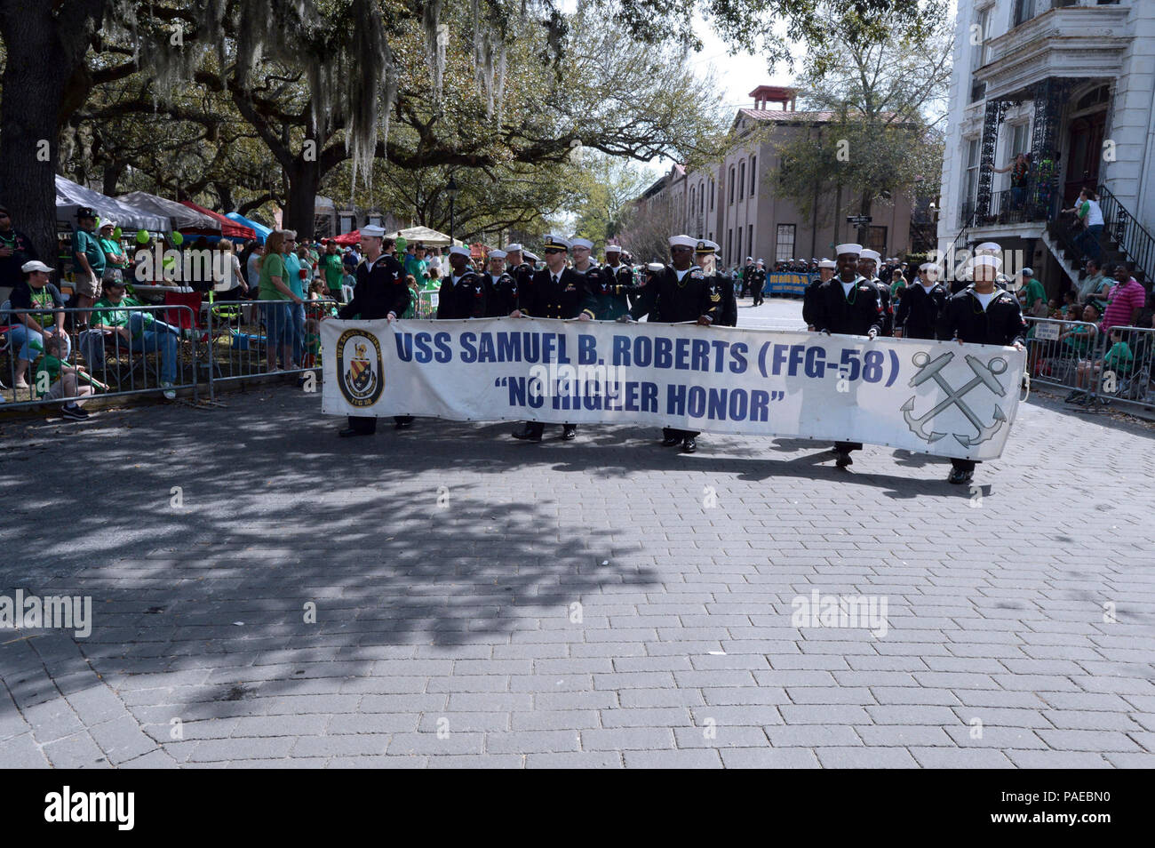 SAVANNAH, Ga. (March 17, 2015) Sailors from the guided-missile frigate ...