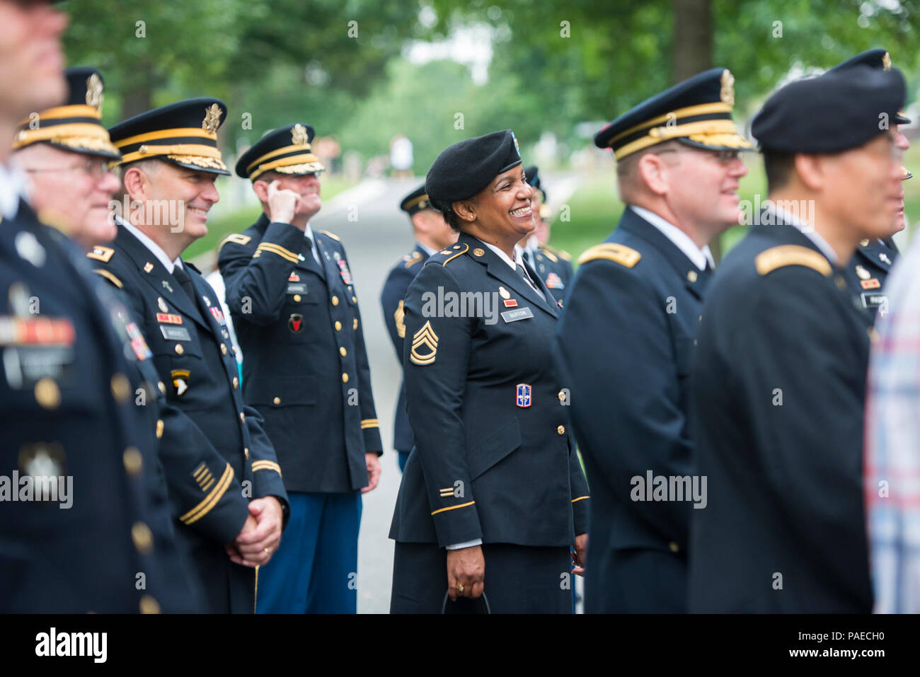 U.S. Army Chaplains and family members attend a ceremony at Chaplain's ...