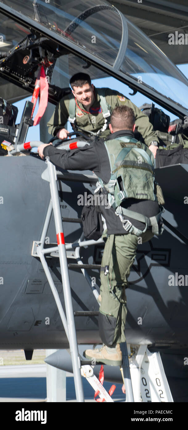 Col. David Iverson, 366th Fighter Wing commander, prepares for his ...