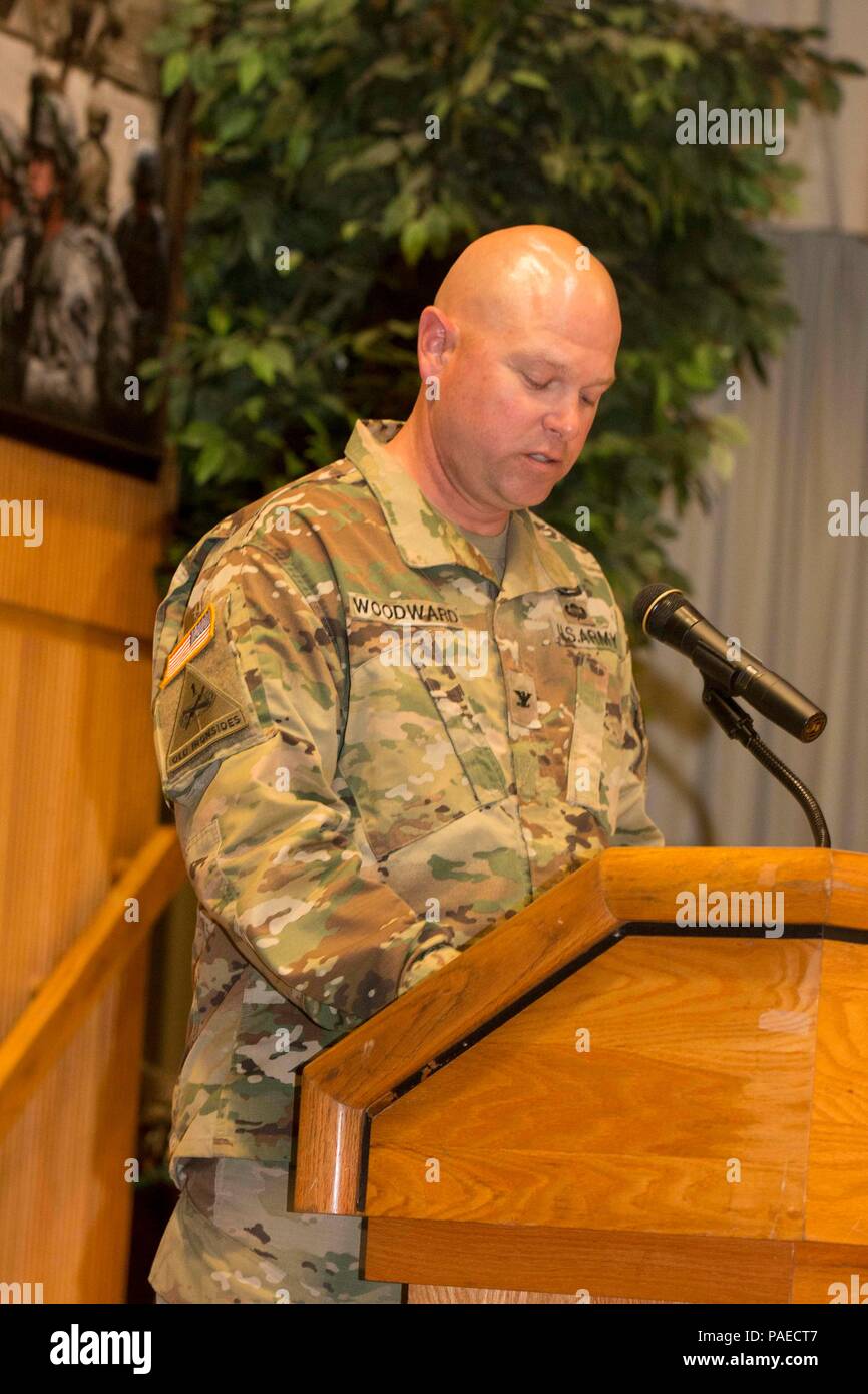 Col. John Woodward, the commander of the 3rd Armored Brigade Combat ...