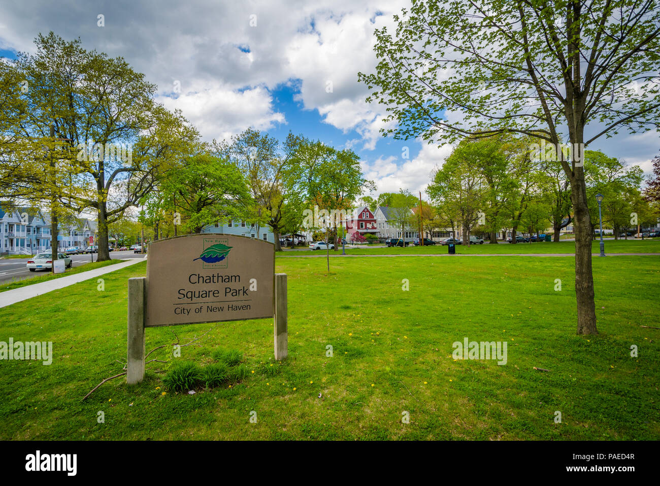 Chatham Square Park, in New Haven, Connecticut Stock Photo - Alamy