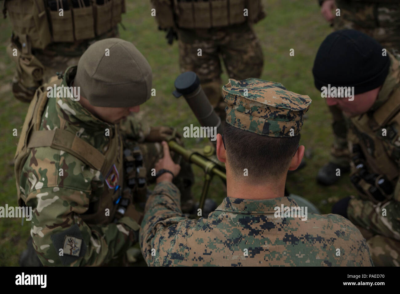 U.S. Marines with Black Sea Rotational Force demonstrate to Slovenian ...