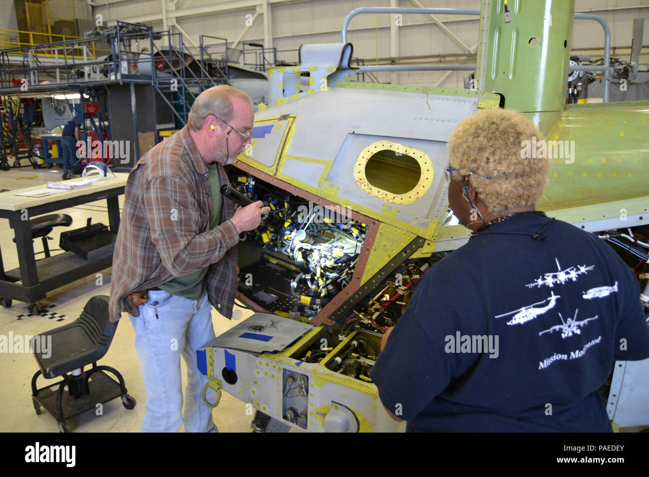 Randy Ward, left, a quality and assurance technician at Fleet Readiness ...