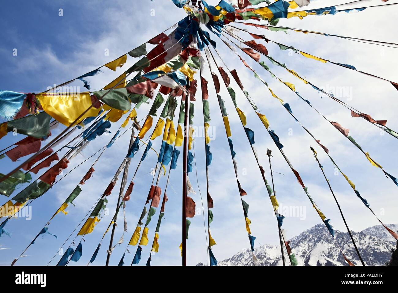 Prayer flags hung for blessing, compassion, and protection. Prayer ...