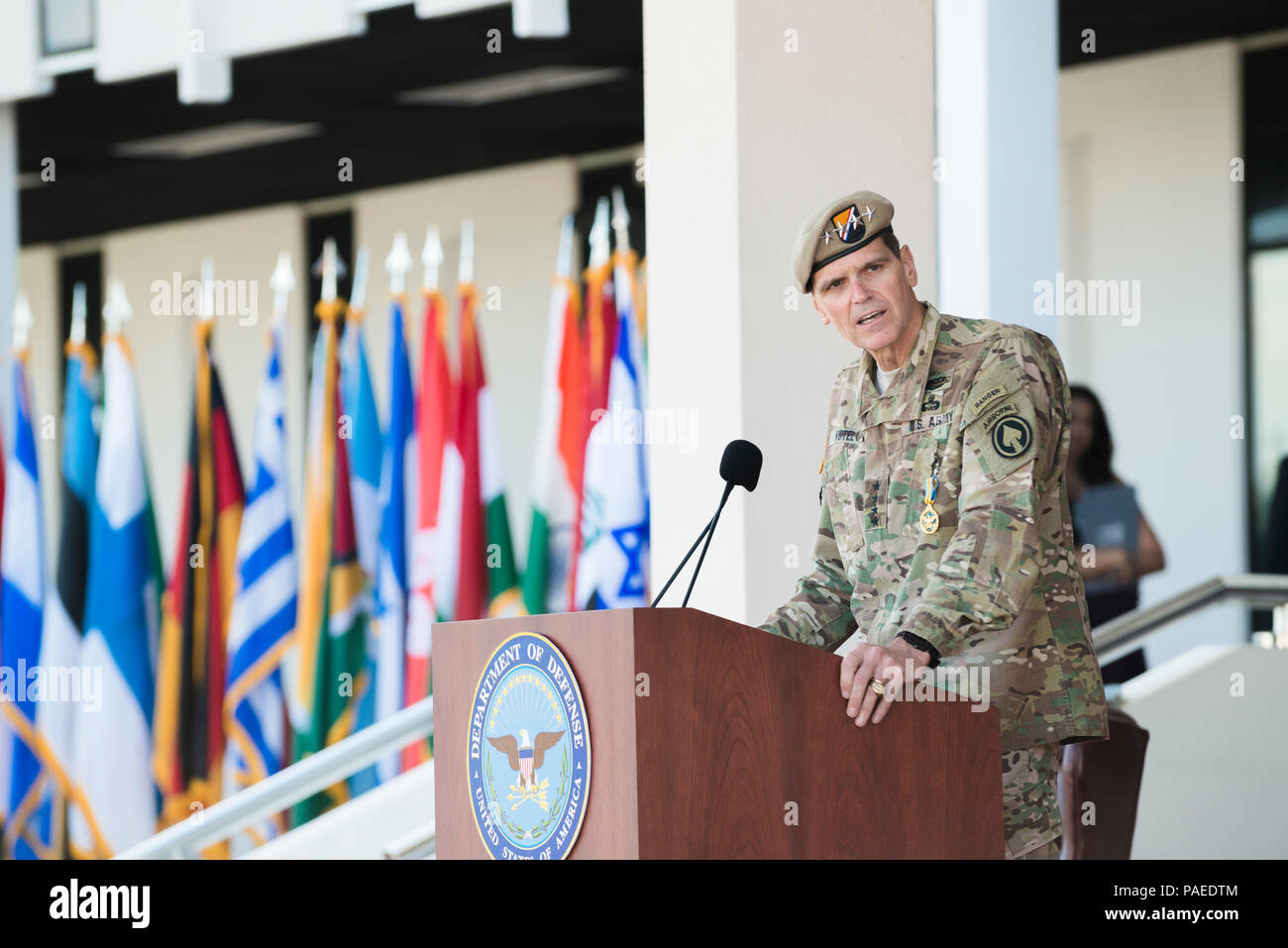 Outgoing commander U.S. Army Gen. Joseph L. Votel speaks during the U.S ...