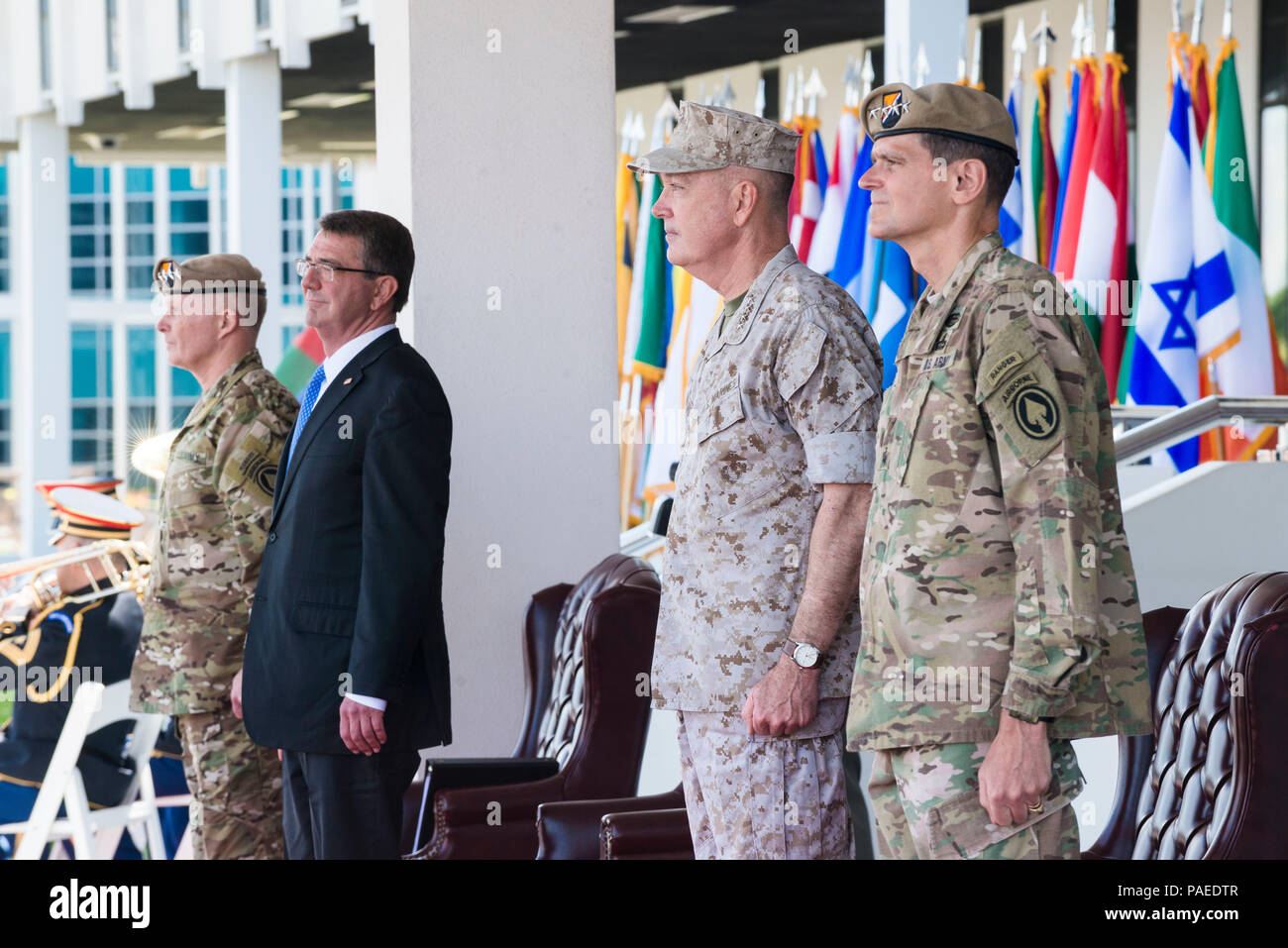 Incoming commander U.S. Army Gen. Raymond A. Thomas, III, Secretary of ...