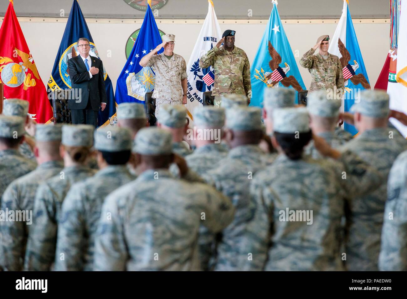 Secretary of Defense Ash Carter; U.S. Marine Gen. Joseph F. Dunford Jr ...