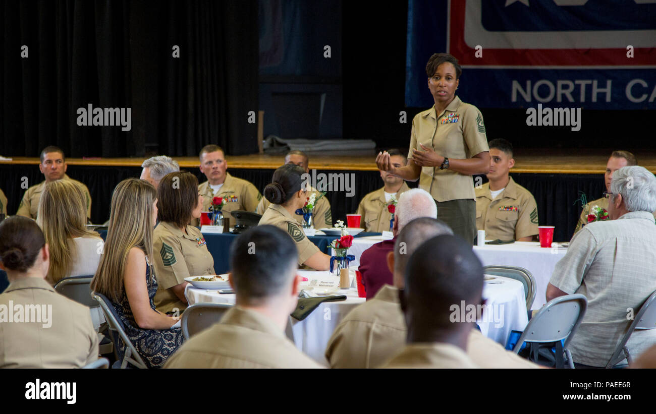 U.S. Marine Corps Sgt. Maj. Robin Fortner, director of the Staff ...