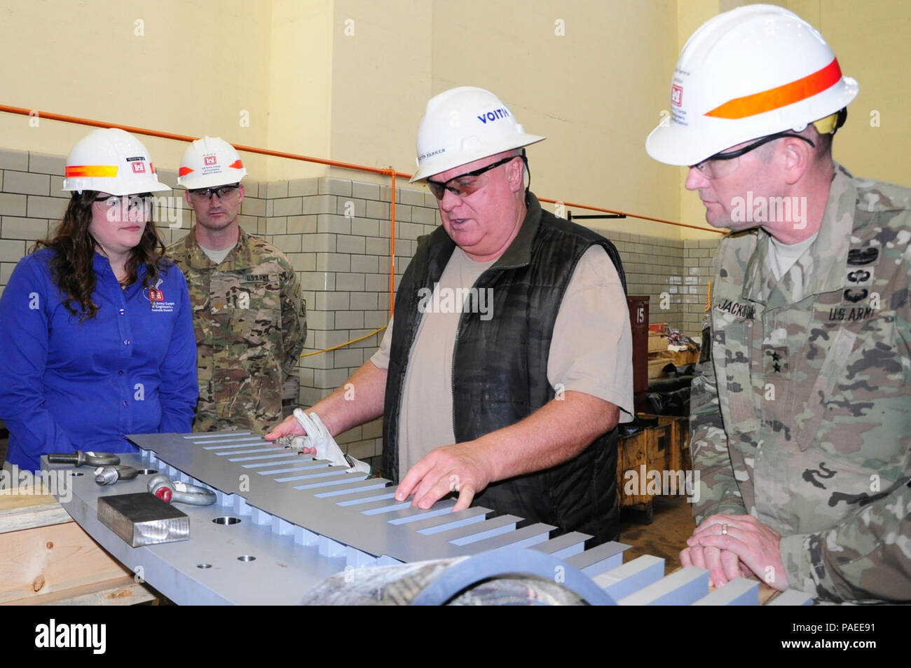 Martin Parker, site manager for Voith Hydro, explains the roles of a ...