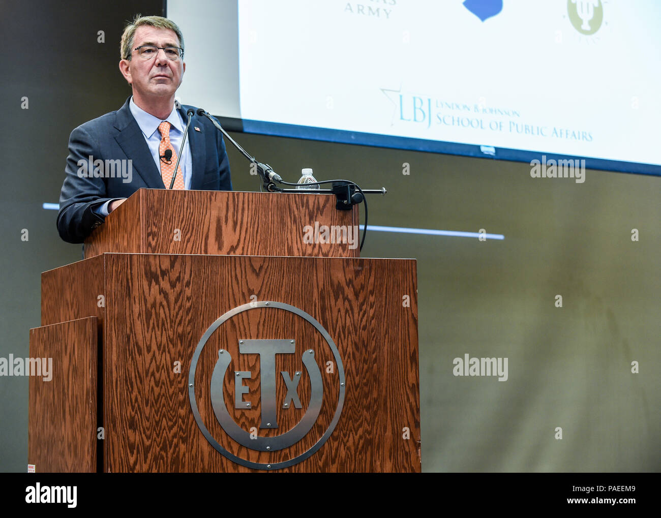 Secretary of Defense Ash Carter delivers remarks at the Etter-Harbin ...