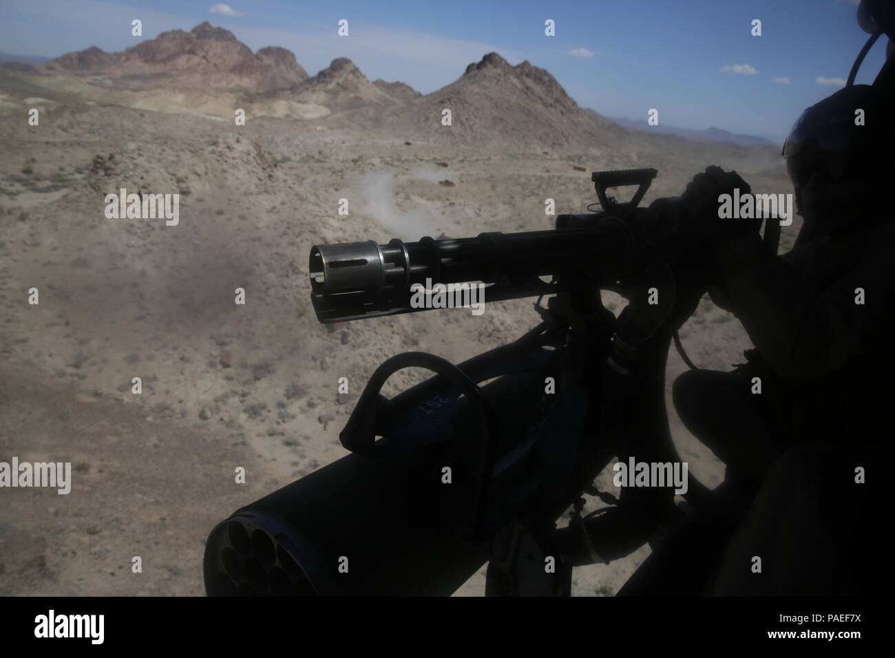 U.S. Marine Corps Sgt. Nathan Roeller, crew chief with Marine Light ...