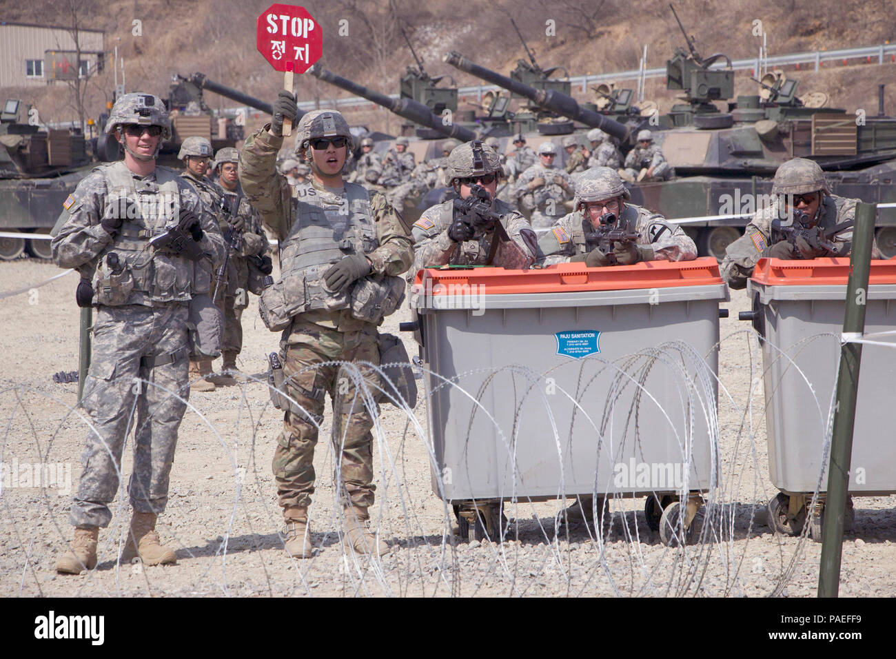 Soldiers from the 2nd Battalion, 5th Cavalry Regiment, 1st Armored ...