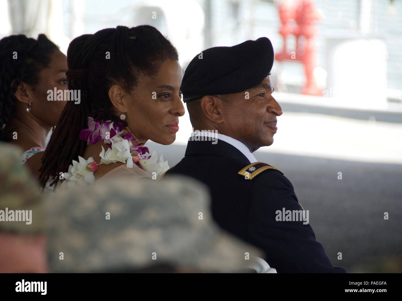 Lt. Col. Samuel Jones, with his wife of 34 years Cynthia by his side ...