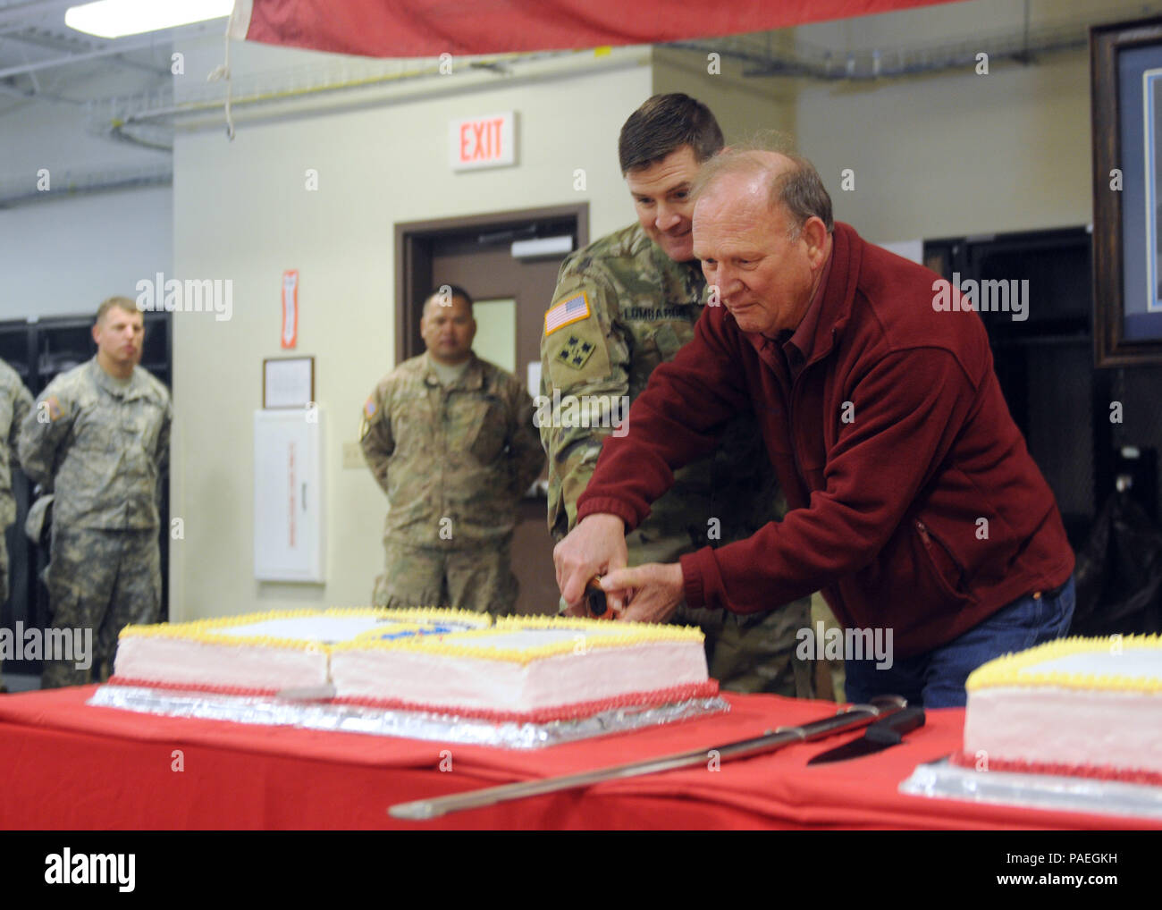 FORT RILEY, Kan. - Maj. David R. Lombardo, left, the executive officer ...