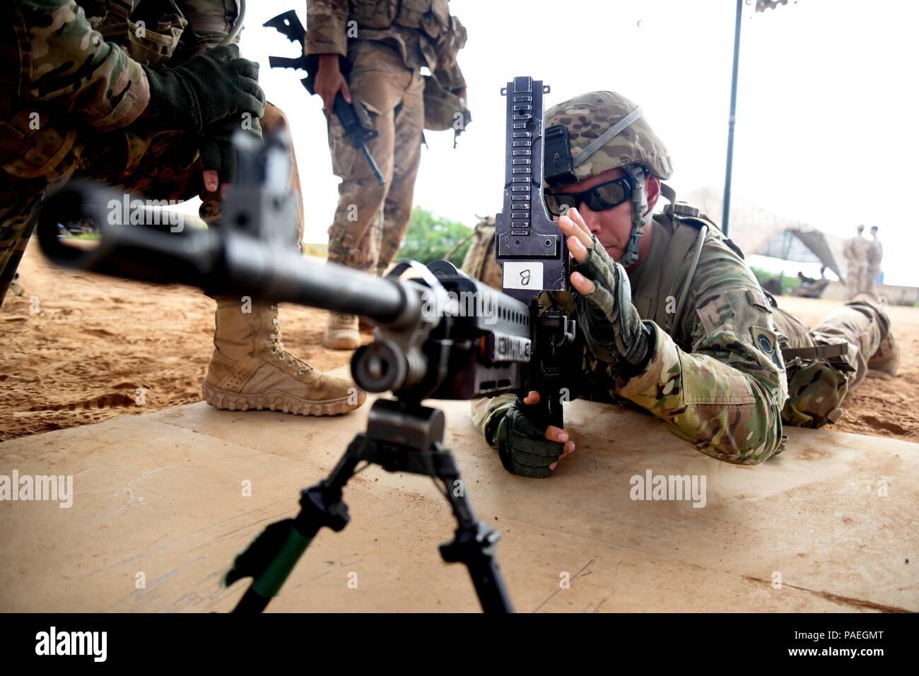 U.S. Army EIB candidates practice maneuvers and prepare for the weapons ...