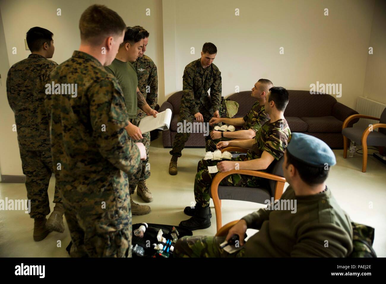 U.S. Navy Corpsmen with Black Sea Rotational Force assess and treat ...