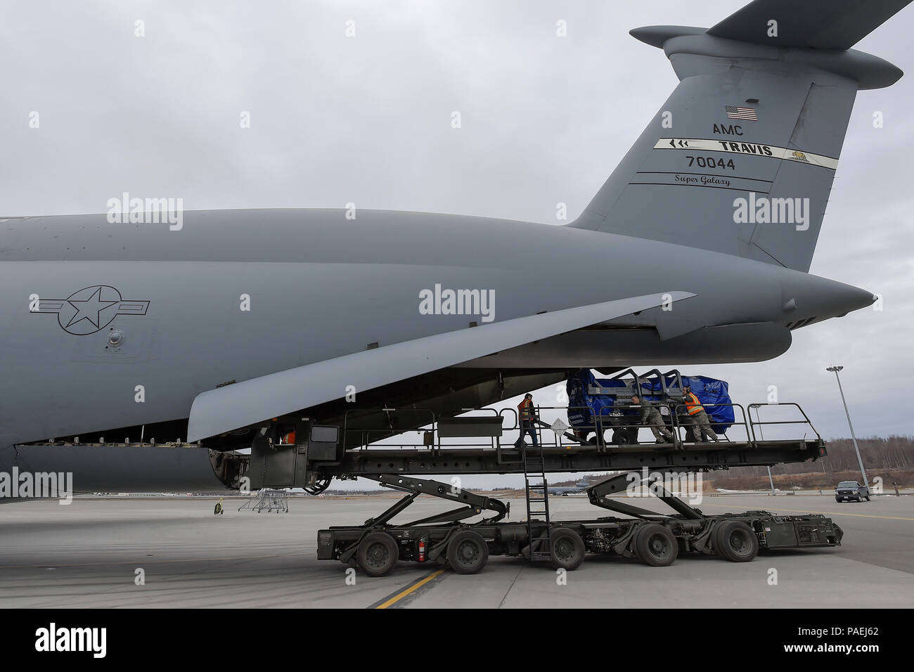 A C-5 Galaxy, assigned to the 22d Airlift Squadron out of Travis Air ...
