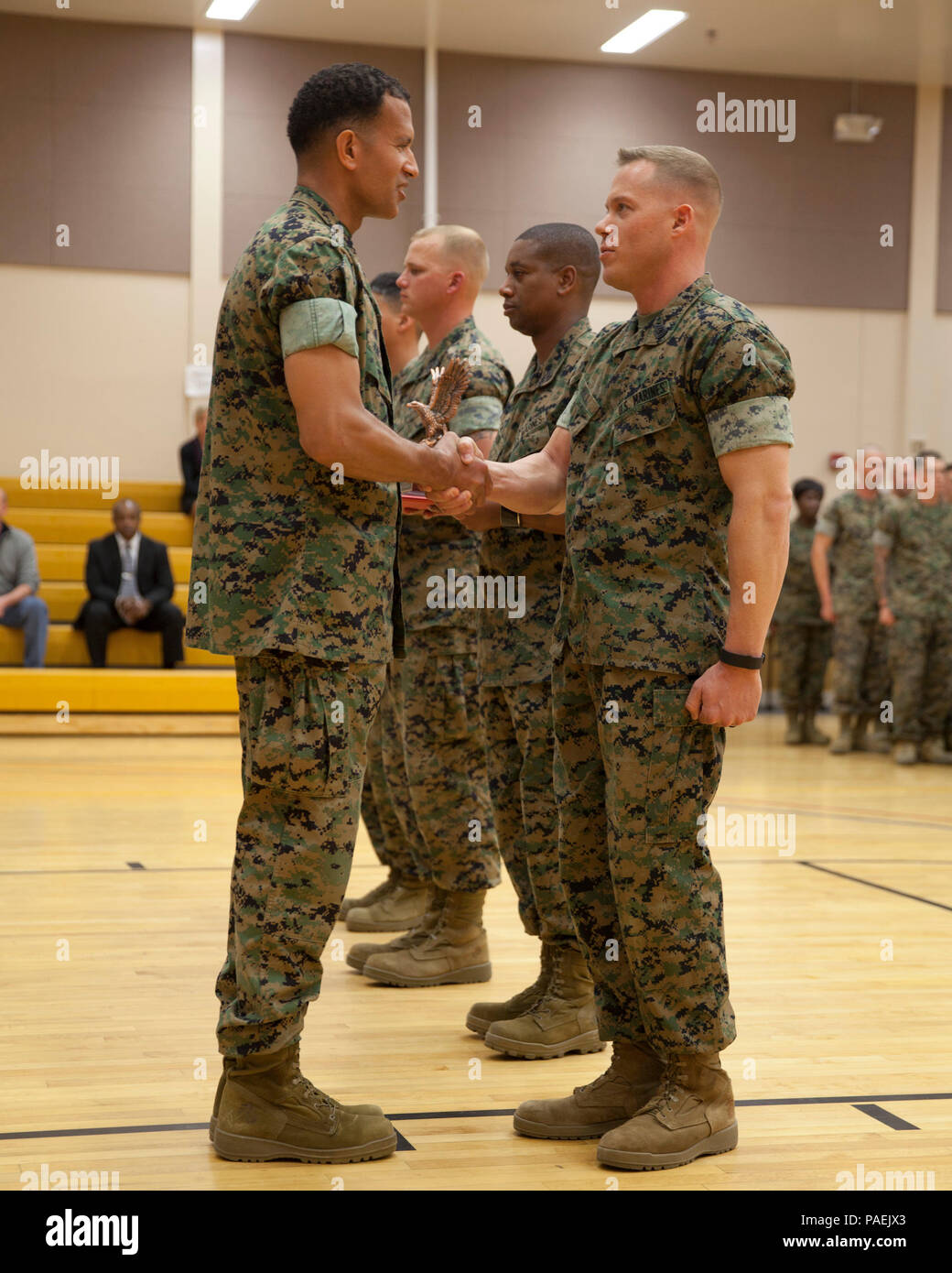 U.S. Marine Corps Gunnery Sgt. James A. Hill, right, Personnell ...