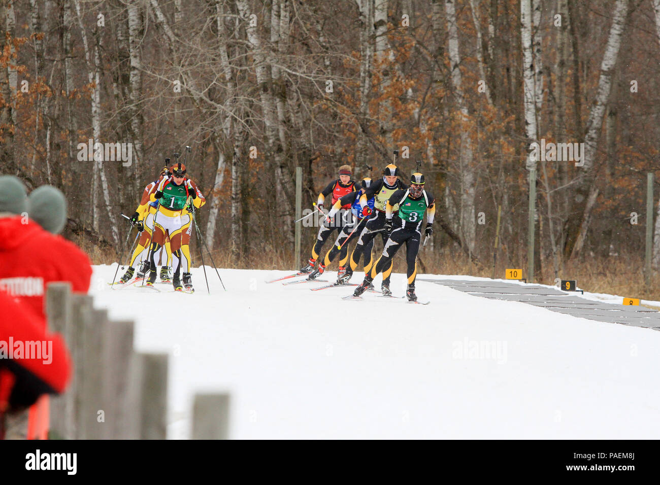 National Guard Athletes negotiate the biathlon course during Chief of ...