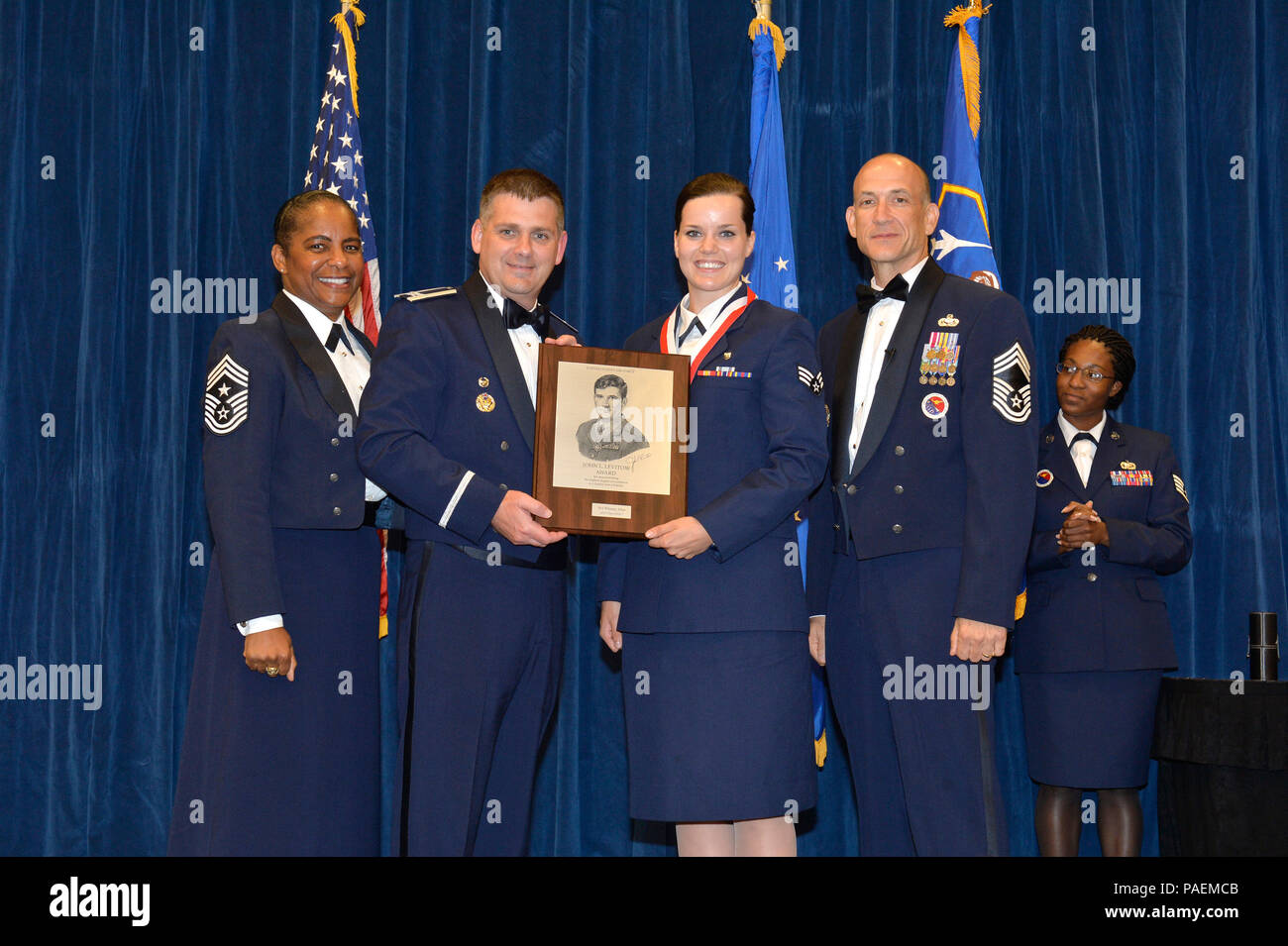 Senior Airman Whitney Allen receives the John L. Levitow honor for ...