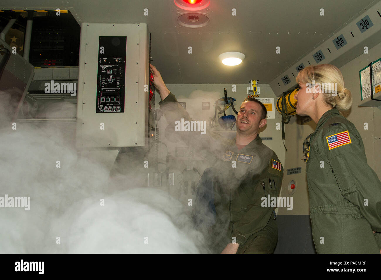 Master Sgt. Chad Boley, Detachment 4 operations flight chief, explains ...