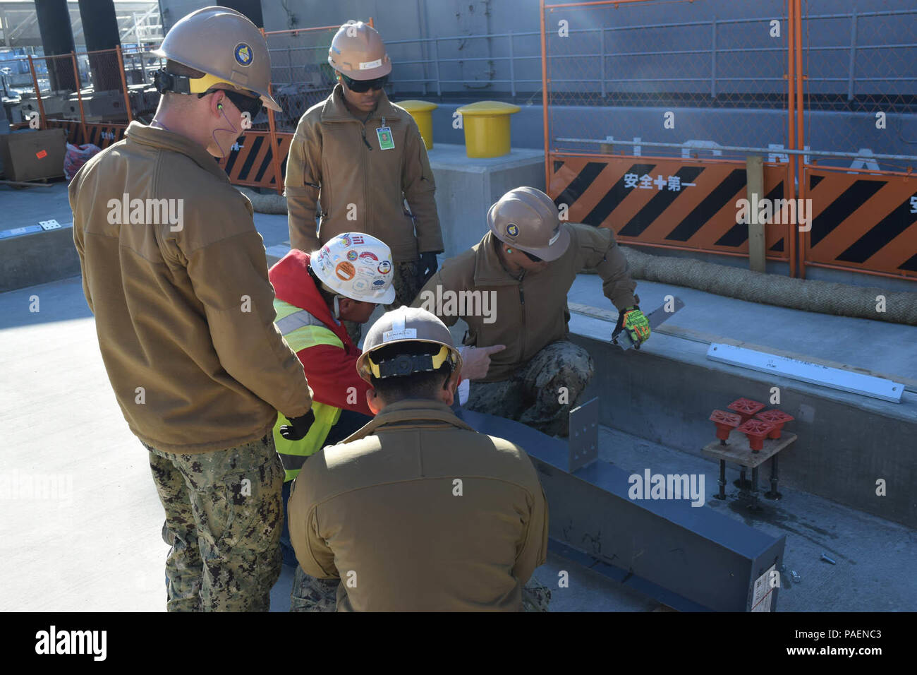 YOKOSUKA, Japan (Dec. 16, 2017) Seabees assigned to Naval Mobile ...