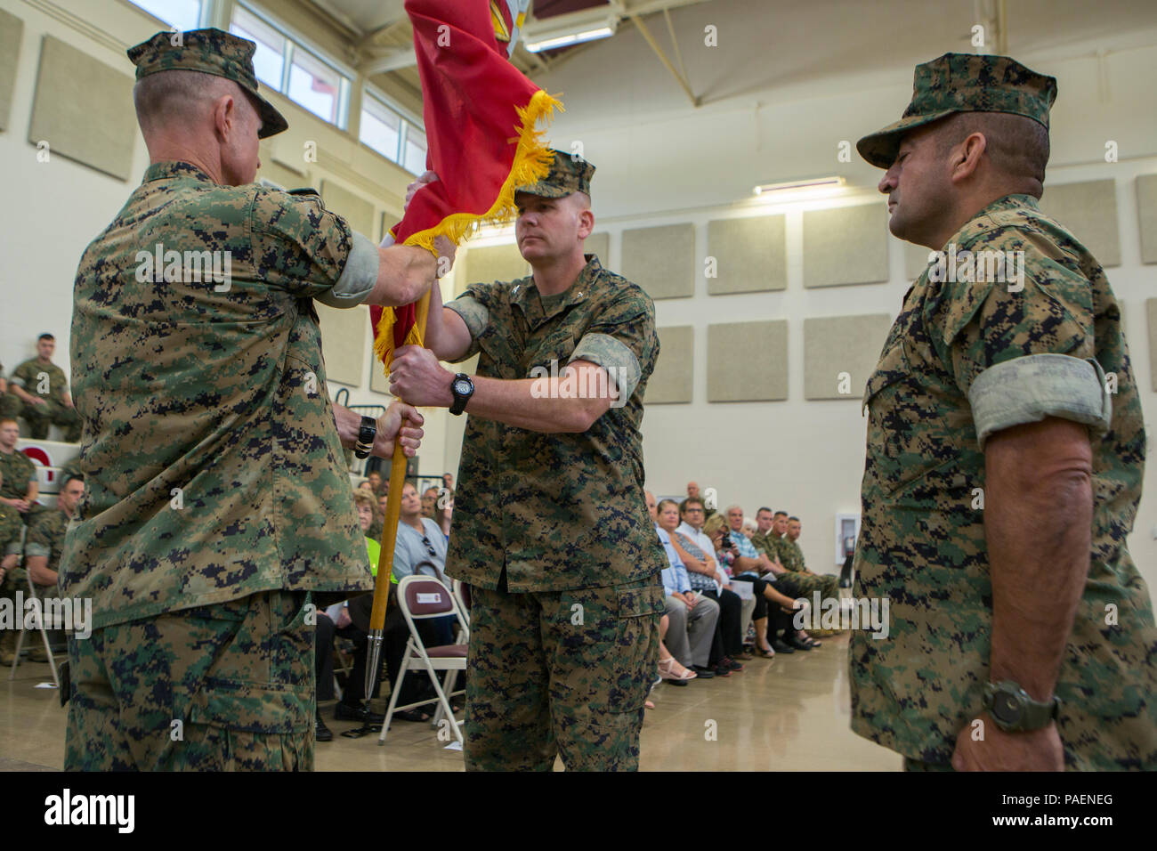 Col. Thomas Fahy (left), outbound commanding officer of Combat ...