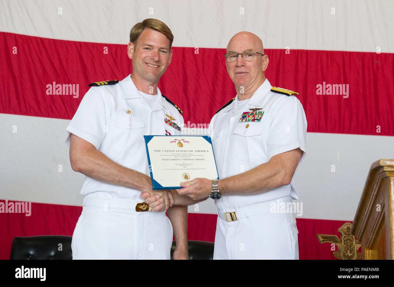 Commander naval reserve force change of command hi-res stock ...