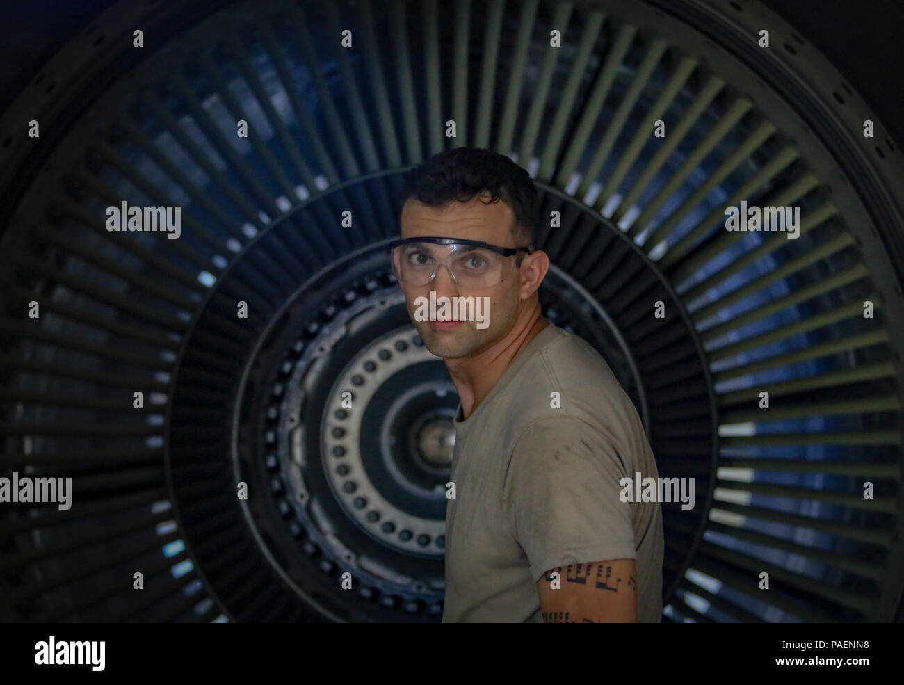 U.S. Air Force Staff Sgt. James Hess pauses for a portrait after ...
