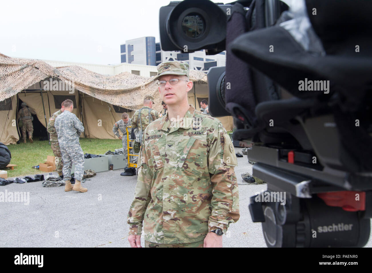 U.S. Army Reserve Col. William Wilkerson, commander of the 643rd ...