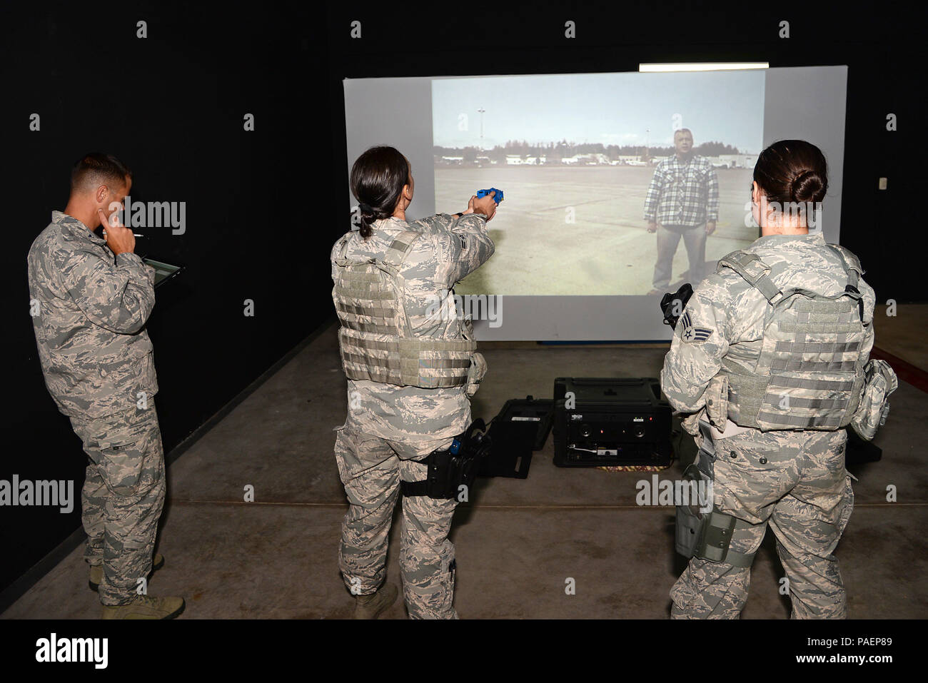 From Left, U.S. Air Force Capt. Peter J. Terry, commander of the 174th ...