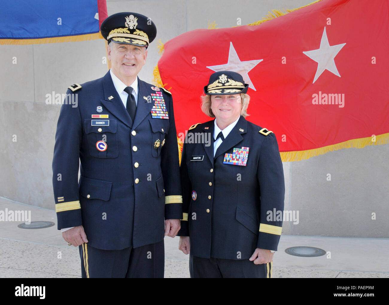 Maj. Gen. Stephen L. Danner, adjutant general of Missouri, stands next ...