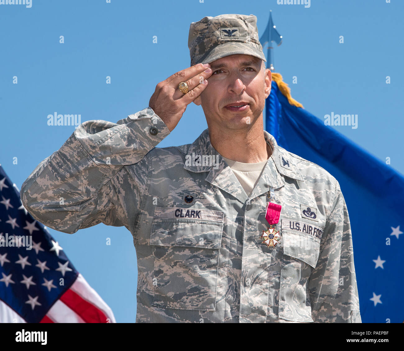 U.S. Air Force Col. Lance Clark, 60th Mission Support Group commander ...