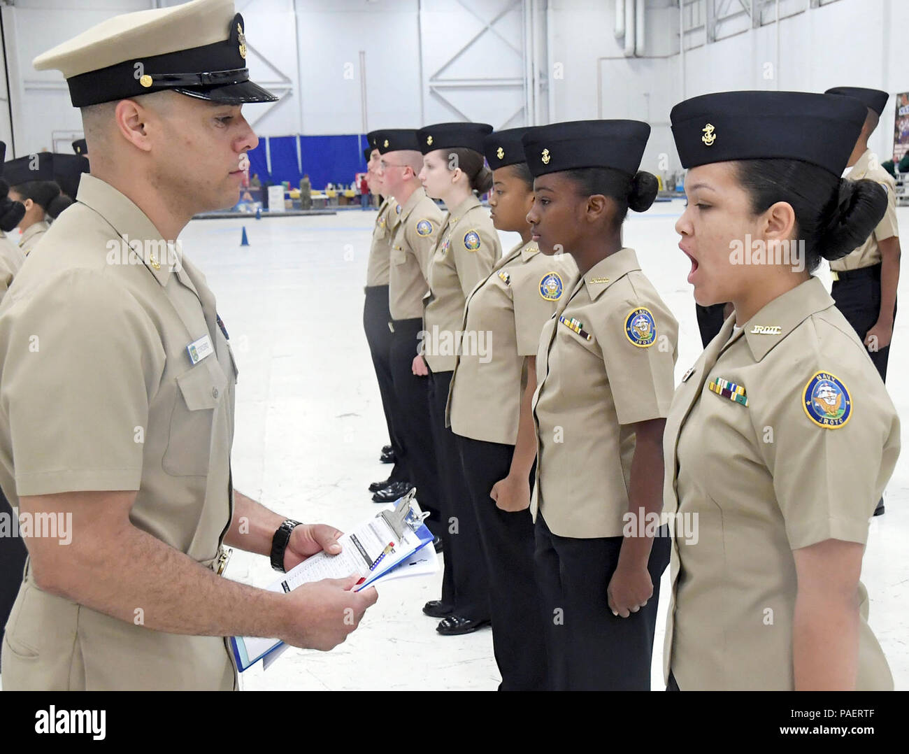 A recruit division commander rdc from officer training command hi-res ...