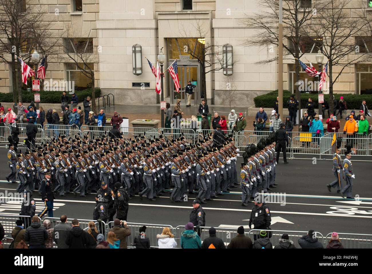 WASHINGTON (Jan. 20, 2017) Members of the U.S. Military Academy march ...