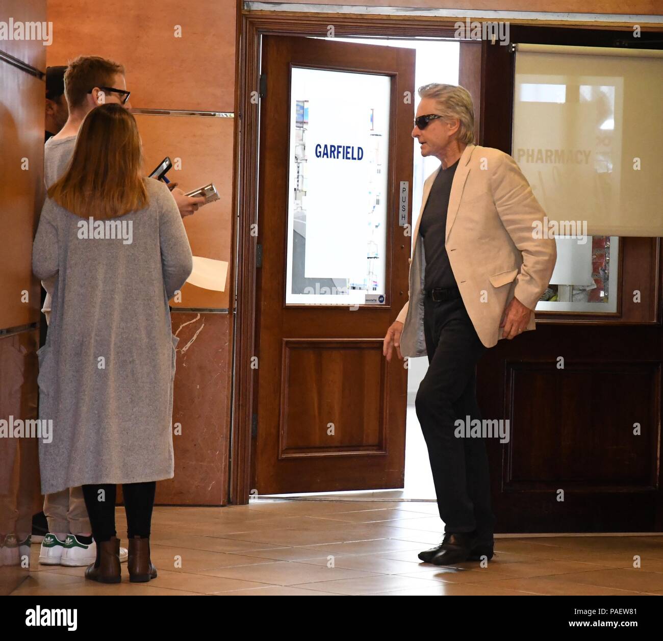 Michael Douglas leaving E Baldi in Beverly Hills Featuring: Michael ...