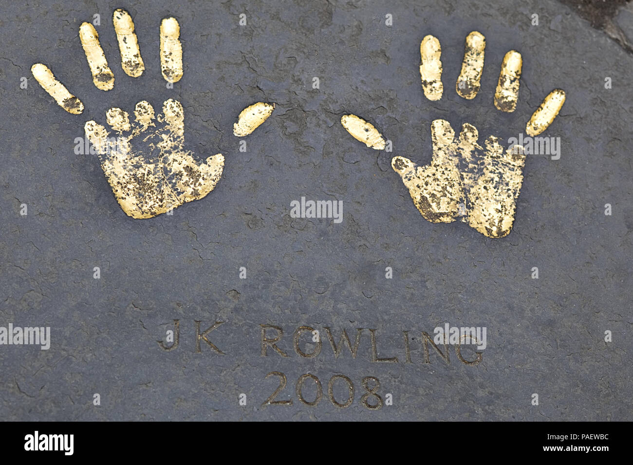 Gold hand prints hi-res stock photography and images - Alamy