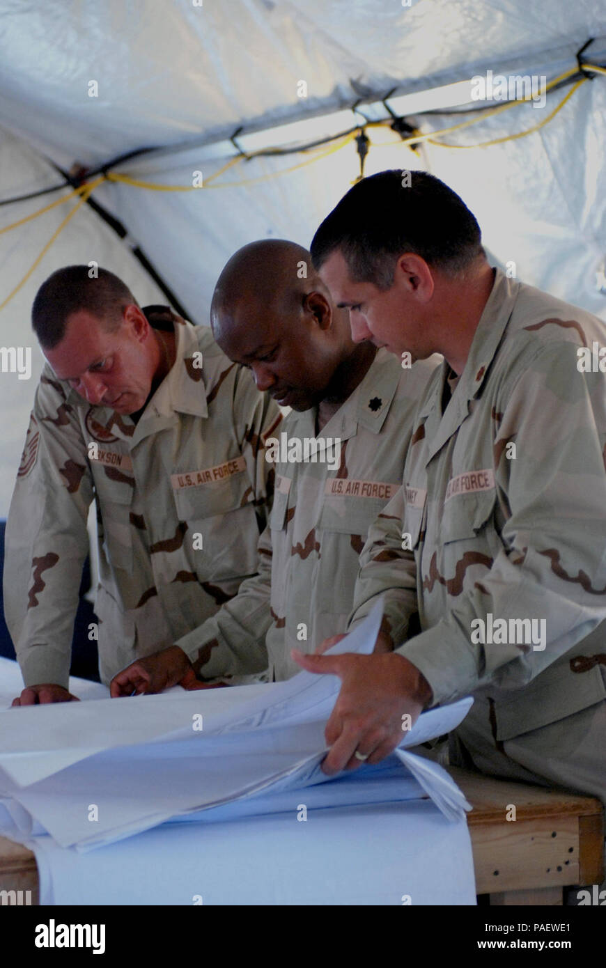 (From the left) Air Force 1st Sgt. Scott Clarkson, Lt. Col. Frederick ...